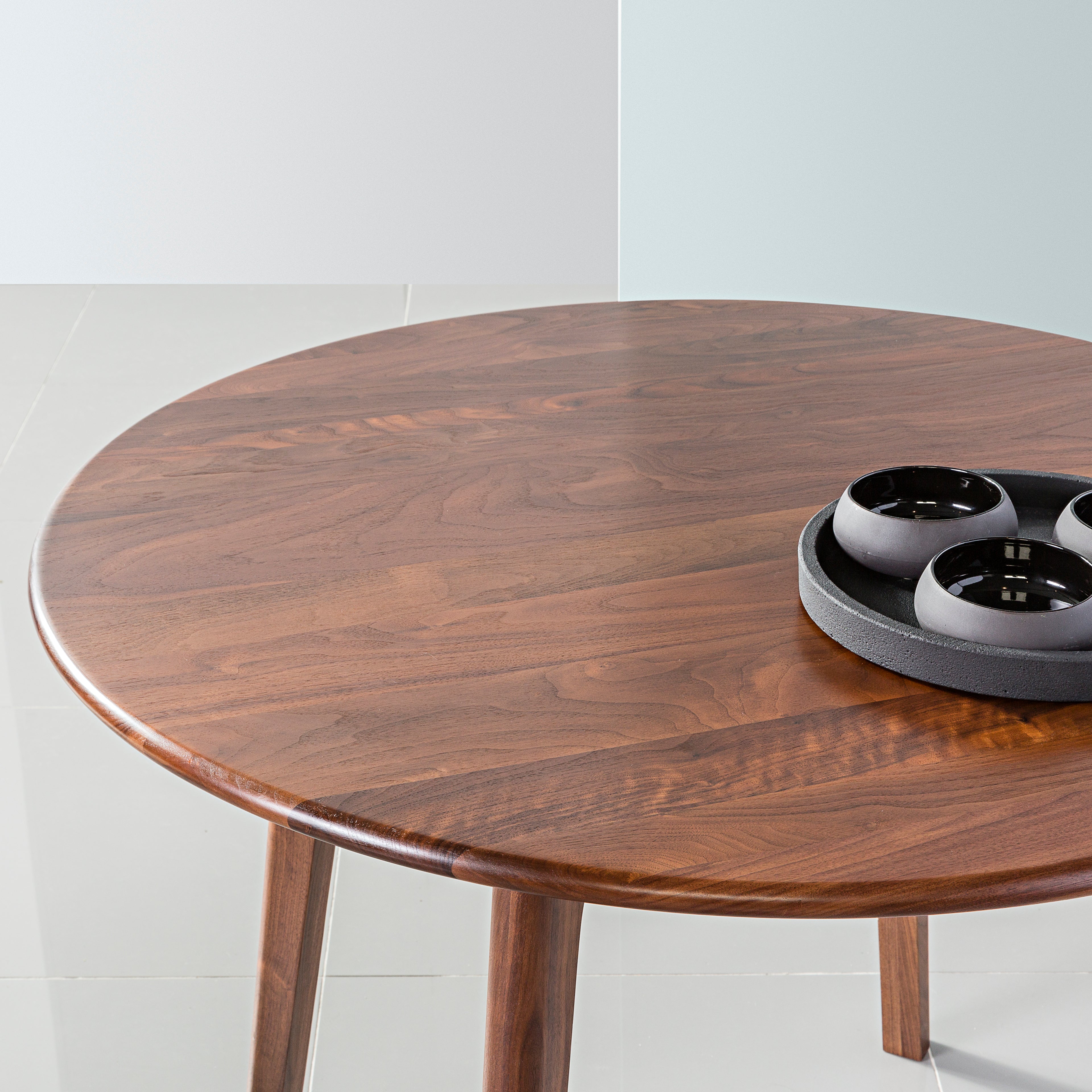 Buy Magnus Round Dining Table in Solid Walnut | IconByDesign